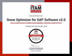 SAP License Mgt Certification: Snow Optimizer for SAP Software v2.0 ...